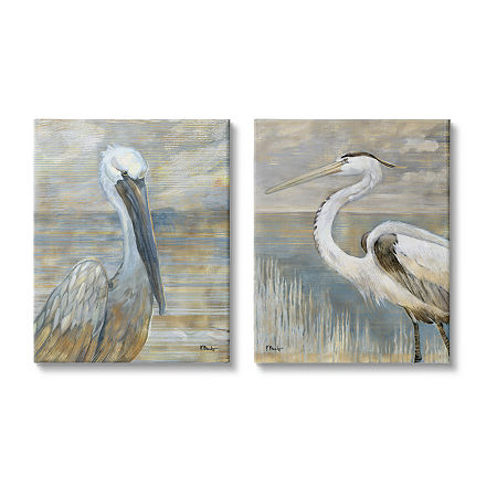 Click here for Stupell Industries Sea Birds Abstract Beach 2-pc.... prices