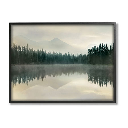 Click here for Stupell Industries Foggy Lake Forest Landscape Fra... prices