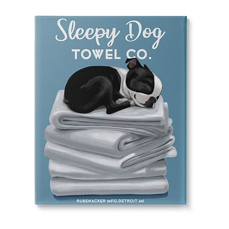 Click here for Stupell Industries Sleepy Dog Towel Co. Canvas Art... prices