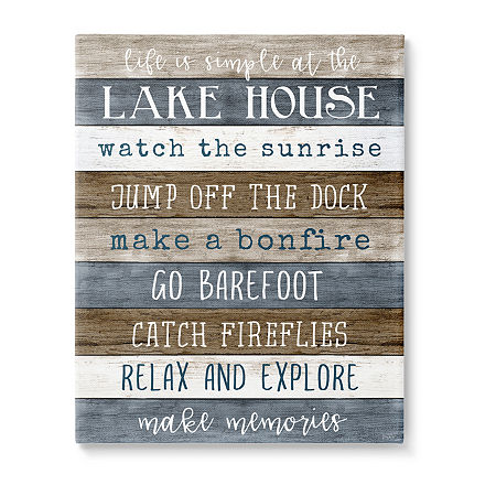 Click here for Stupell Industries Life Is Simple Lake House List... prices