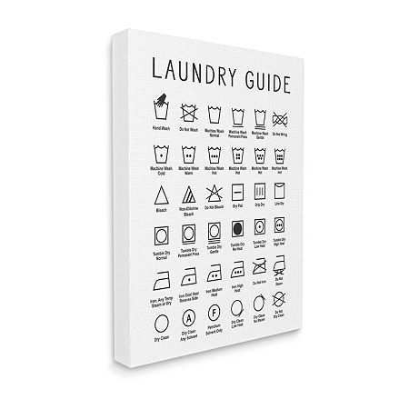 Click here for Stupell Industries Minimal Laundry Guide Canvas Ar... prices