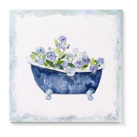 Click here for Stupell Industries Charming Blue Bathtub Florals C... prices