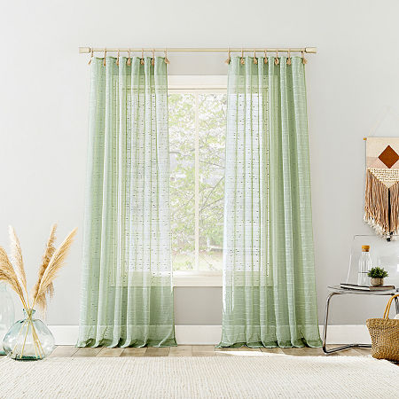 Click here for No 918 Noemi Tab Top Sheer Single Curtain Panel  O... prices