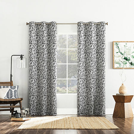 Click here for Satti Embroidered Leaf 100 Blackout Grommet Curtai... prices