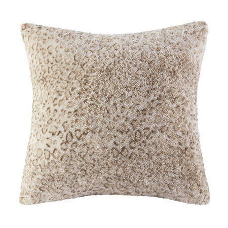 Madison Park Zuri Faux-Fur Decorative Pillow  20 x 20 - Leopard