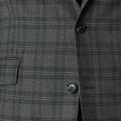 JF J.Ferrar Ultra Comfort Mens Checked Stretch Fabric Slim Fit Suit ...