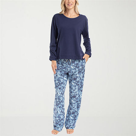 Click here for Muk Luks Womens Crew Neck Long Sleeve 2-pc. Pajama... prices