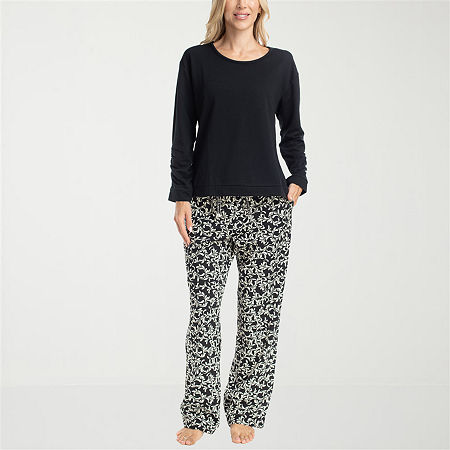 Click here for Muk Luks Womens Crew Neck Long Sleeve 2-pc. Pajama... prices