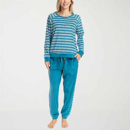 Click here for Muk Luks Likely to Lounge Pj Set - Teal Stripe prices