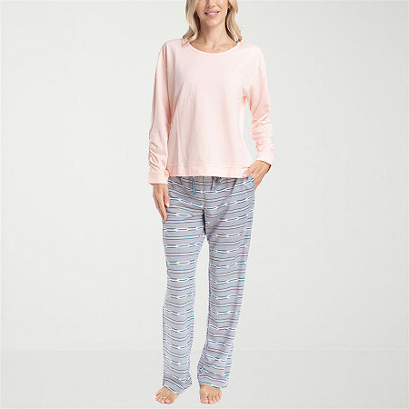 Click here for Muk Luks Womens Crew Neck Long Sleeve 2-pc. Pajama... prices