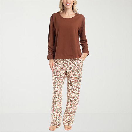 Click here for Muk Luks Womens Crew Neck Long Sleeve 2-pc. Pajama... prices