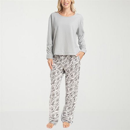 Click here for Muk Luks Womens Crew Neck Long Sleeve 2-pc. Pajama... prices