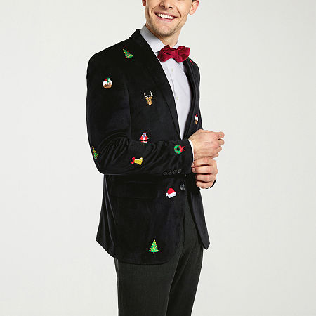 Click here for Opposuits Christmas Embroidered Mens Slim Fit Blaz... prices