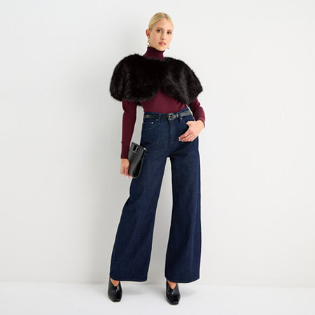 Click here for Worthington Wrap Faux Fur Scarf  One Size  Black prices
