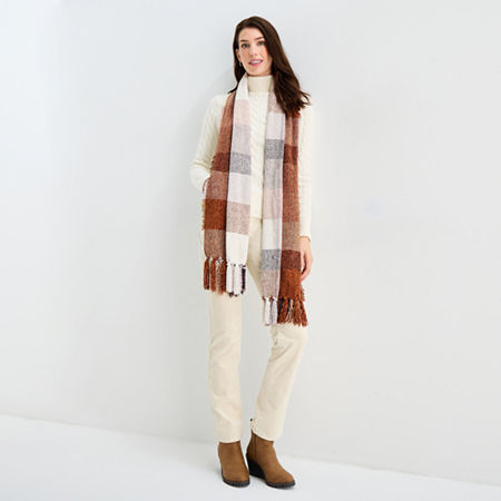 Click here for St. Johns Bay Chenille Scarf  One Size  White prices