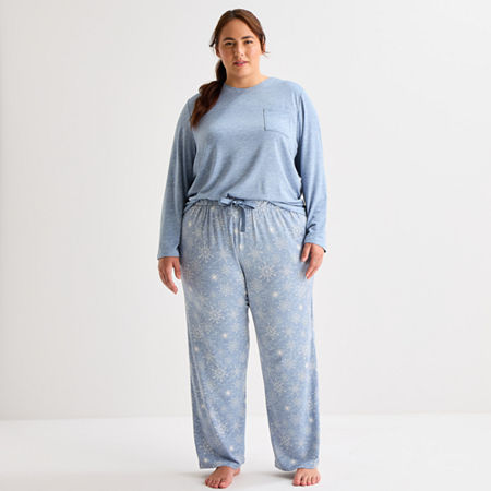 Click here for Jaclyn Womens Round Neck Long Sleeve 2-pc. Plus Pa... prices