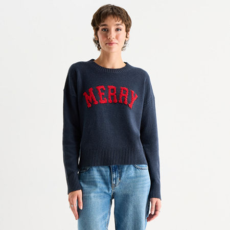 Click here for Arizona Juniors Womens Crew Neck Long Sleeve Pullo... prices