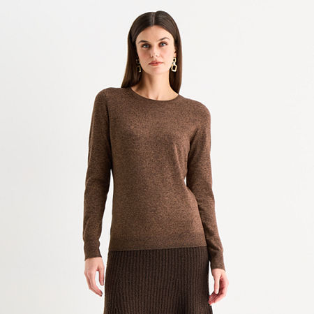 Click here for Worthington Womens Crew Neck Long Sleeve Pullover... prices