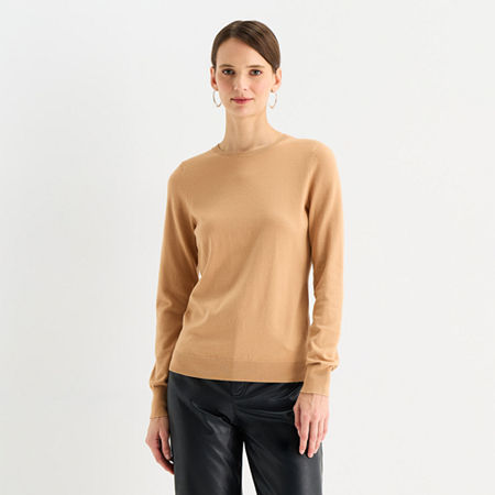 Click here for Worthington Womens Crew Neck Long Sleeve Pullover... prices