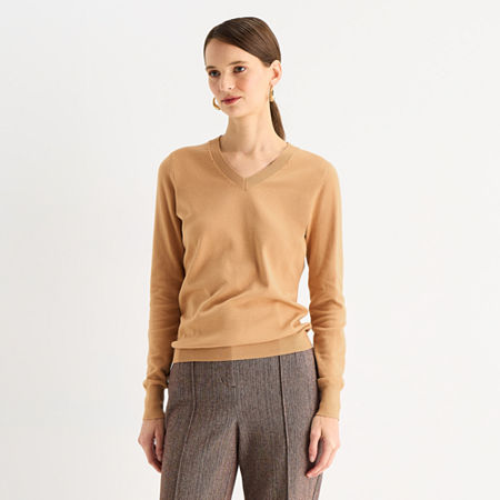 Click here for Worthington Womens V Neck Long Sleeve Pullover Swe... prices