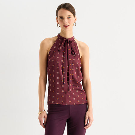 Click here for Worthington Womens Halter Neck Sleeveless Blouse... prices