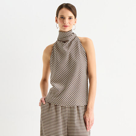 Click here for Worthington Womens Cowl Neck Sleeveless Blouse  Pe... prices