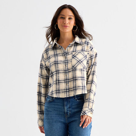 Click here for a.n.a Plaid Womens Long Sleeve Regular Fit Button-... prices