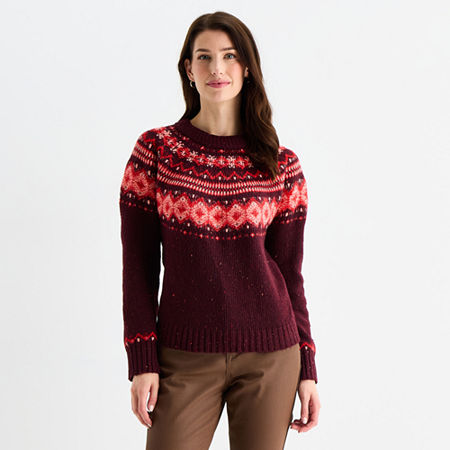 Click here for St. Johns Bay Womens Mock Neck Long Sleeve Pullove... prices