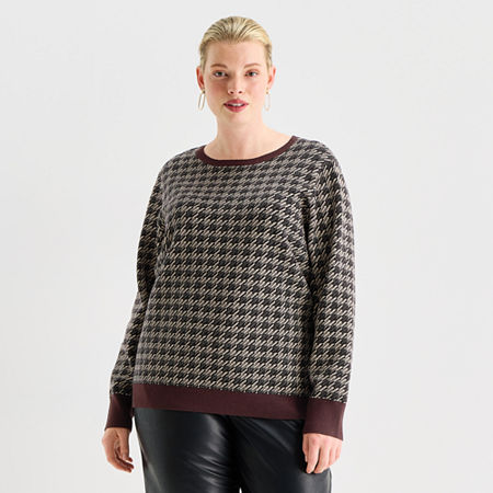Click here for Worthington Plus Womens Crew Neck Long Sleeve Pull... prices
