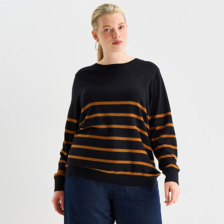 Click here for Worthington Plus Womens Crew Neck Long Sleeve Pull... prices