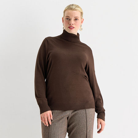 Click here for Worthington Plus Womens Turtleneck Long Sleeve Pul... prices
