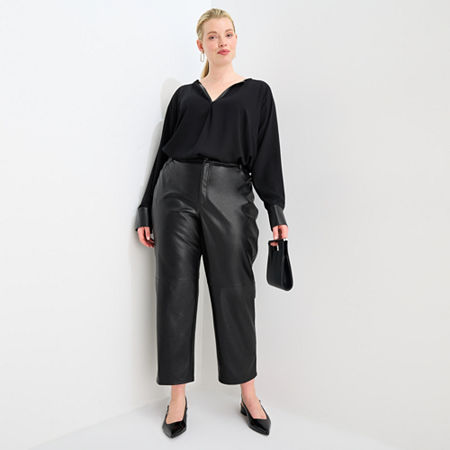 Click here for Worthington Womens Plus Straight Trouser  26w  Bla... prices