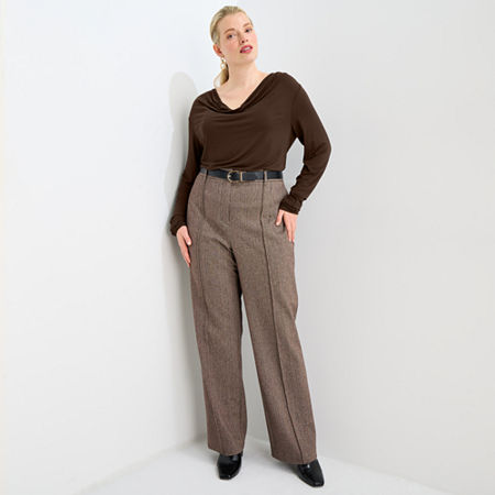 Click here for Worthington Plus Womens Wide Leg Ponte Pant  16w... prices
