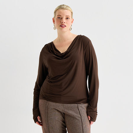 Click here for Worthington Womens Cowl Neck Sleeveless Plus Blous... prices