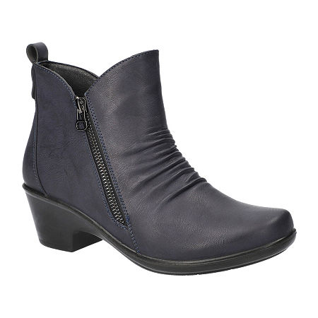 Click here for Easy Street Womens Jeanie Ankle Zipper Boots - Nav... prices