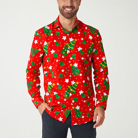 Click here for Suitmeister Christmas Mens Long Sleeve Dress Shirt... prices