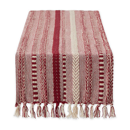 Click here for Design Imports Barn Red Braided Stripe Table Runne... prices