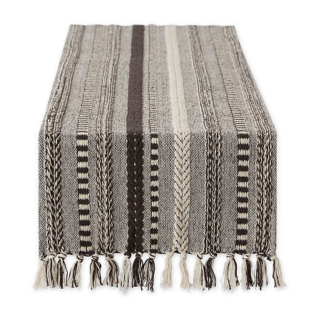 Click here for Design Imports Dark Brown Braided Stripe Table Run... prices