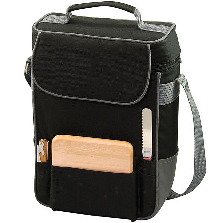Legacy by Picnic Time Duet Wine & Cheese Tote - Black