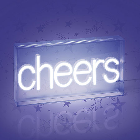 Click here for Merkury Cheers Neon Box Sign  One Size  White prices