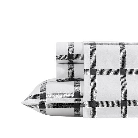 Eddie Bauer Printed Cotton Flannel 3-Pc. Sheet Set  Twin - Bunkhouse Plaid