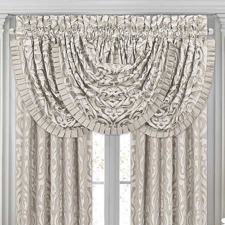 J Queen New York Astoria Waterfall Window Valance  49 x 33 - Sand