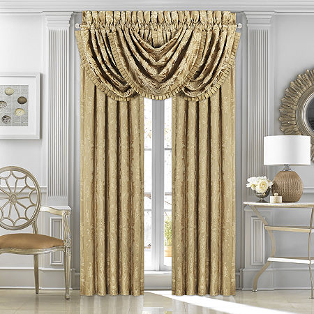 J Queen New York Napoleon Window Panel Pair  50 x 84 - Gold