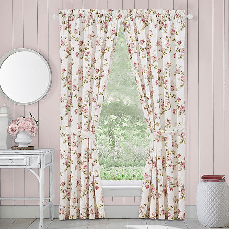 Royal Court Rosemary Window Panel Pair  41 x 84 - Rose