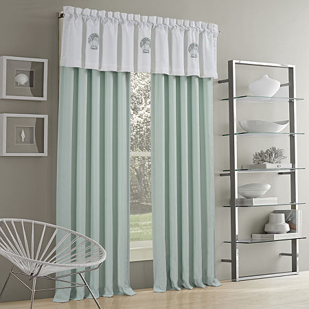 Royal Court Waters Edge Window Panel Pair  50 x 84 - Aqua