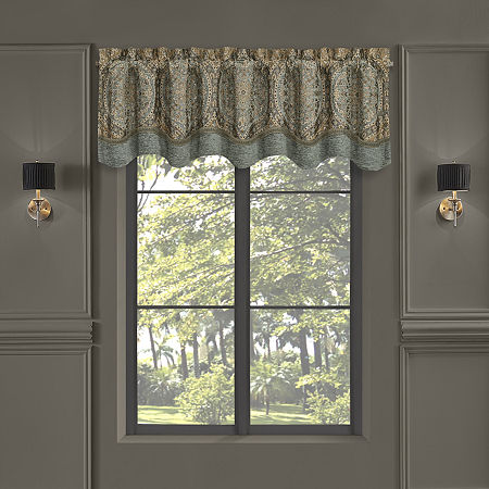 J Queen New York Dorset Scalloped Window Valance  20 x 72 - Multi