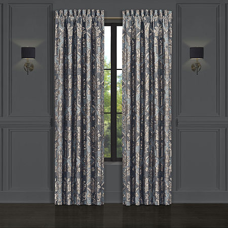 J Queen New York Woodhaven 4-Pc. Window Panel Set  50 x 84 - Powder Blue