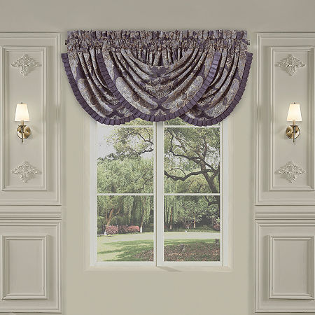 Five Queens Court Dominique Window Waterfall Valance - Lavender