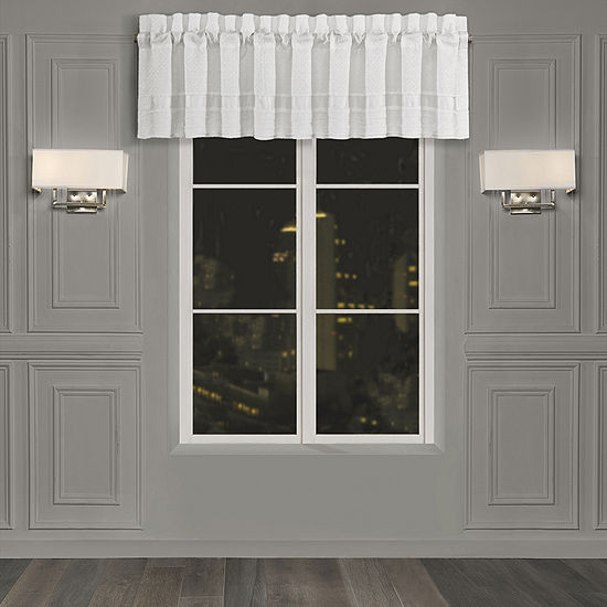 Queen Street Elegante Rod Pocket Tailored Valances, Color: White - JCPenney Queen Street Elegante Rod Pocket Tailored Valances, Color: White - JCPenney