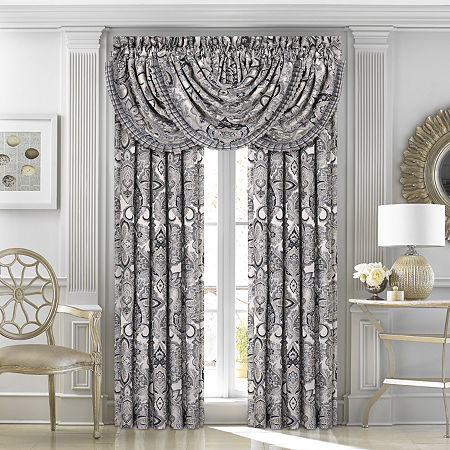 J Queen New York Guiliana Window Panel Pair  50 x 95 - Silver